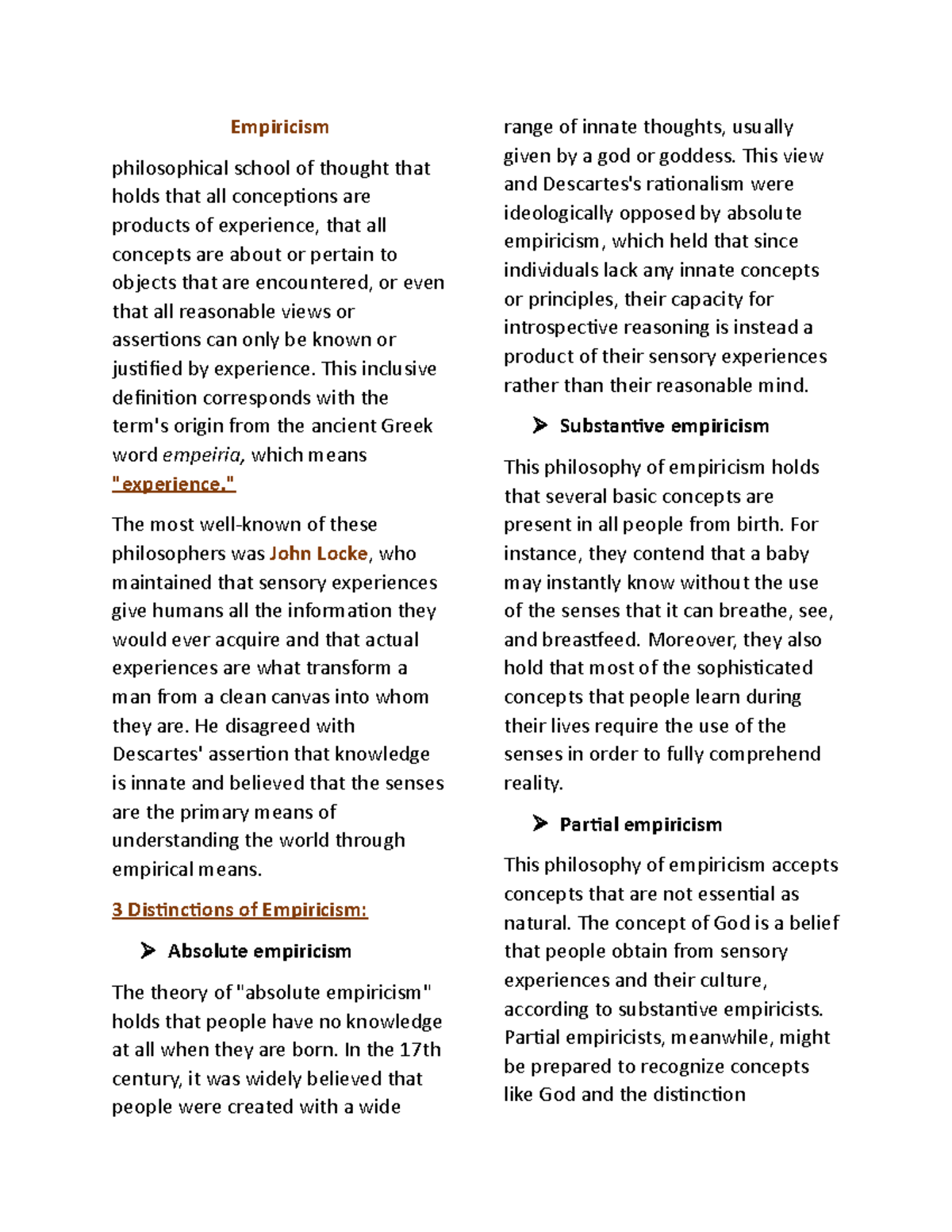 Empiricism - Empiricism philosophical school of thought that holds that ...