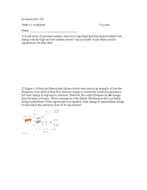 Evolution BIOL393 final exam v1 key - Spring 2017 Name ...