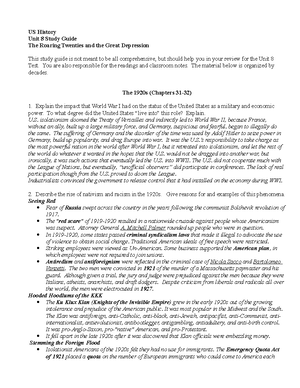 Unit 9 Study Guide World War II - US History Name ...