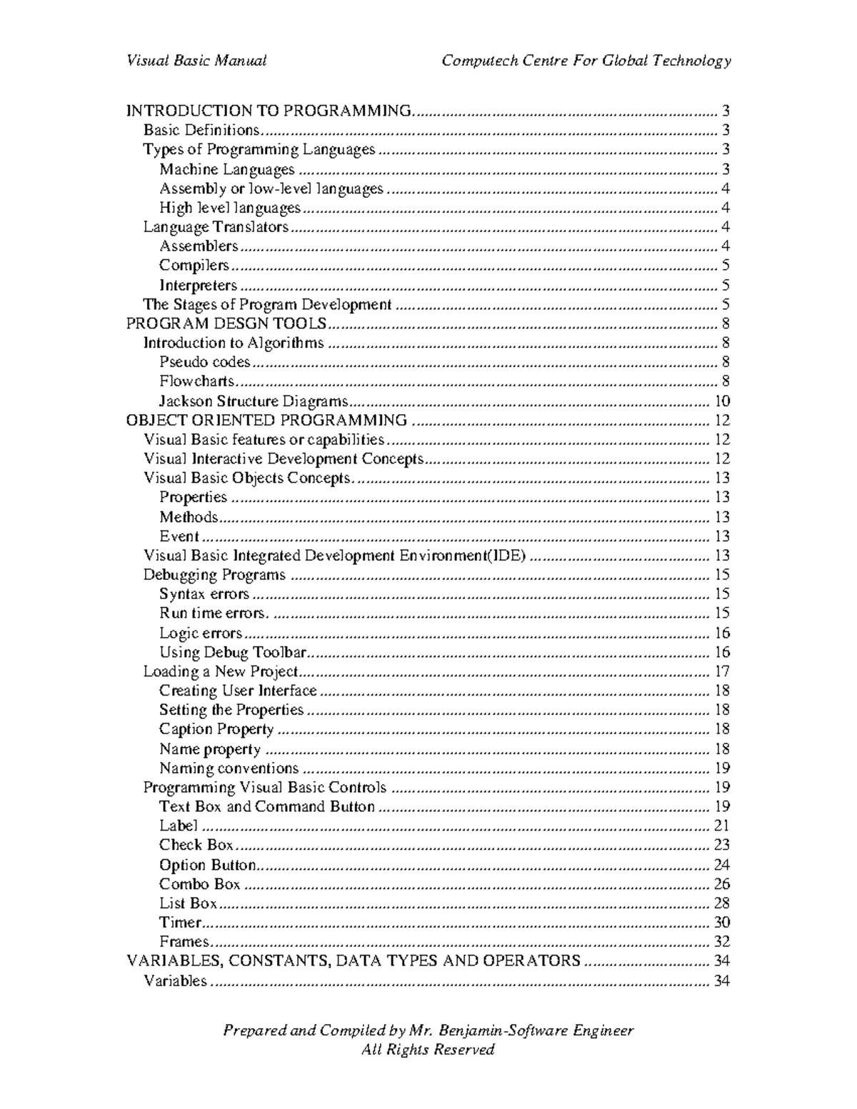 VB Manual 2 - these are study notes - Prepared and Compiled by Mr ...