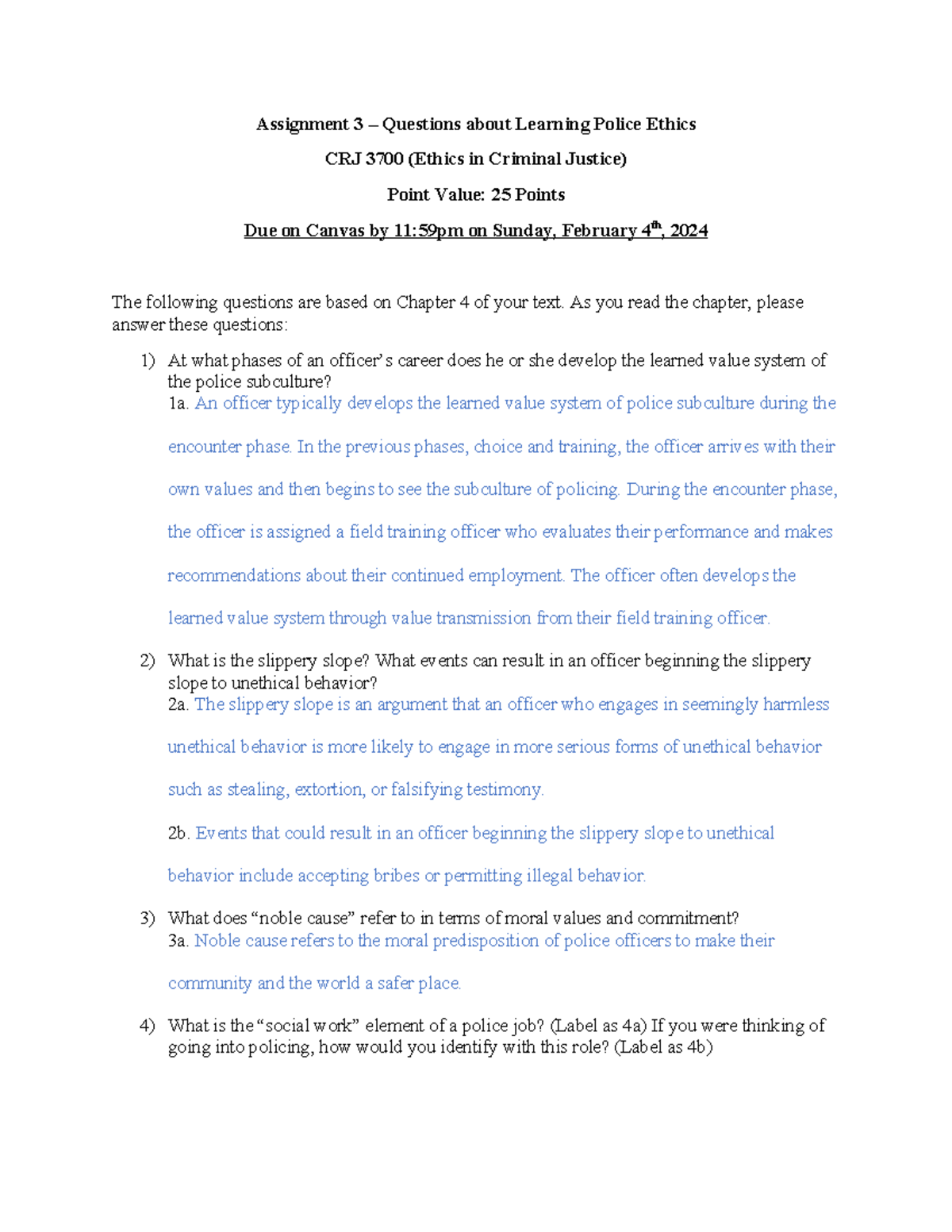 Assignment 3 - As you read the chapter, please answer these questions ...