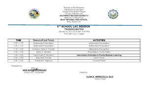 WHLP-FIL-10 - Weekly Learning Plan in Filipino - NAME: CHONA O. BALDAGO ...