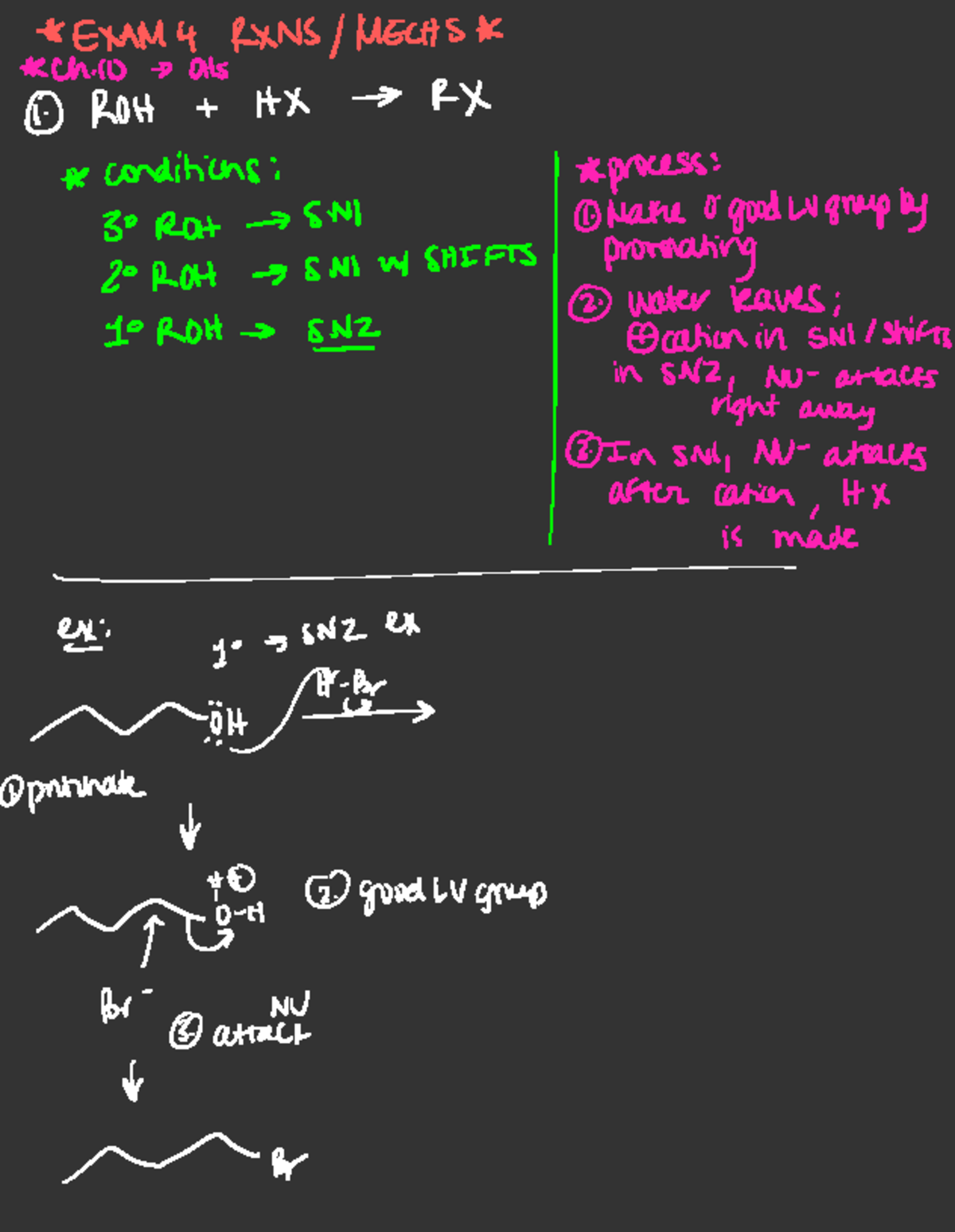 EXAM 4 Mechs 2 - ch 10 alcohol mechanisms, ch 11 ether and epoxide ...