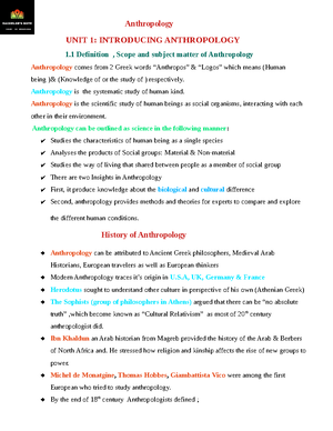 Freshman Anthropology Anth 1012 module for students of HLIs of Ethiopia ...