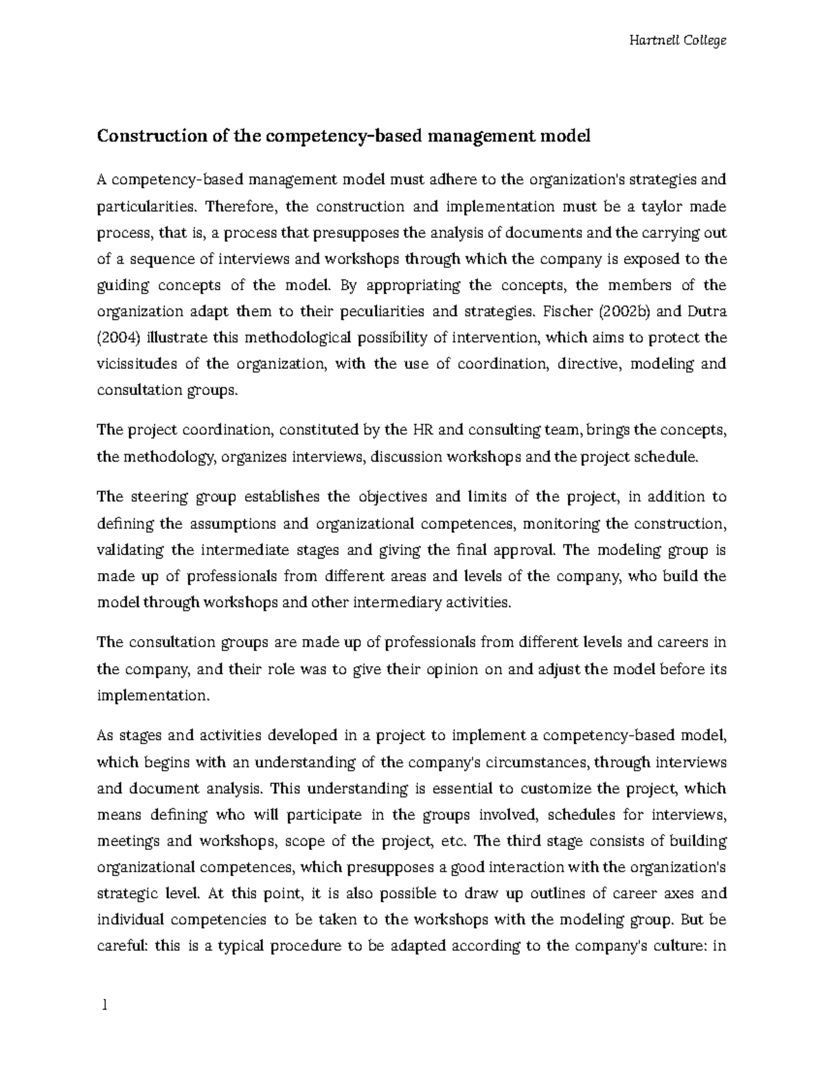 Construction of the competency-based management model. - Therefore, the ...