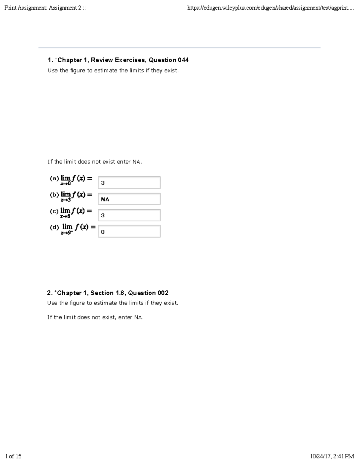 HW2 - Weekly HW Assignments - 1. *Chapter 1, Review Exercises, Question 044 Use the figure to ...