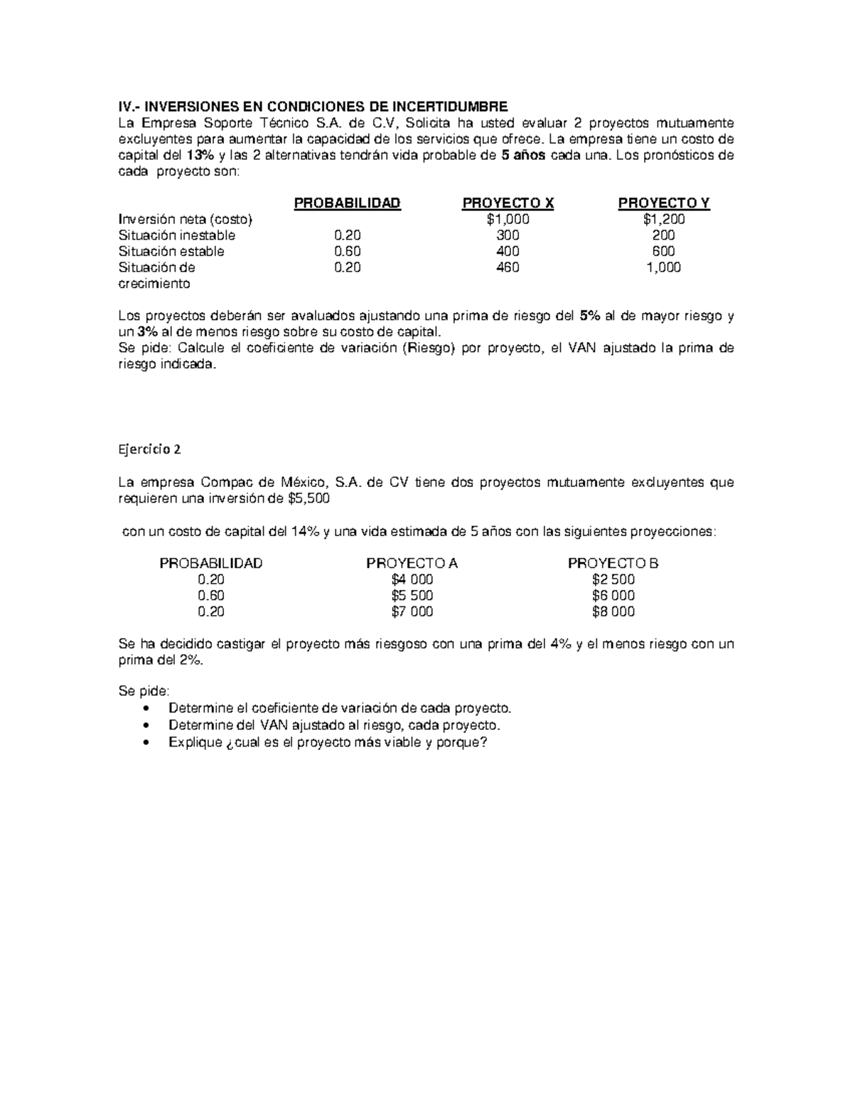 Inversiones en codiciones de incertidumbre ultimo - Mercadotecnia - IPN ...