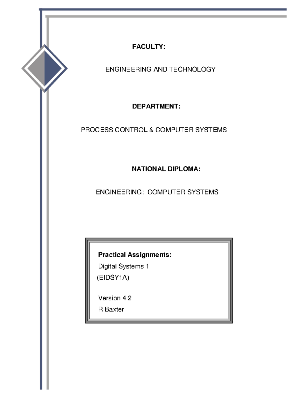 Digits 1 practical guide,LECTURE NOTES(QUESTION 1-20) - VUT - Studocu