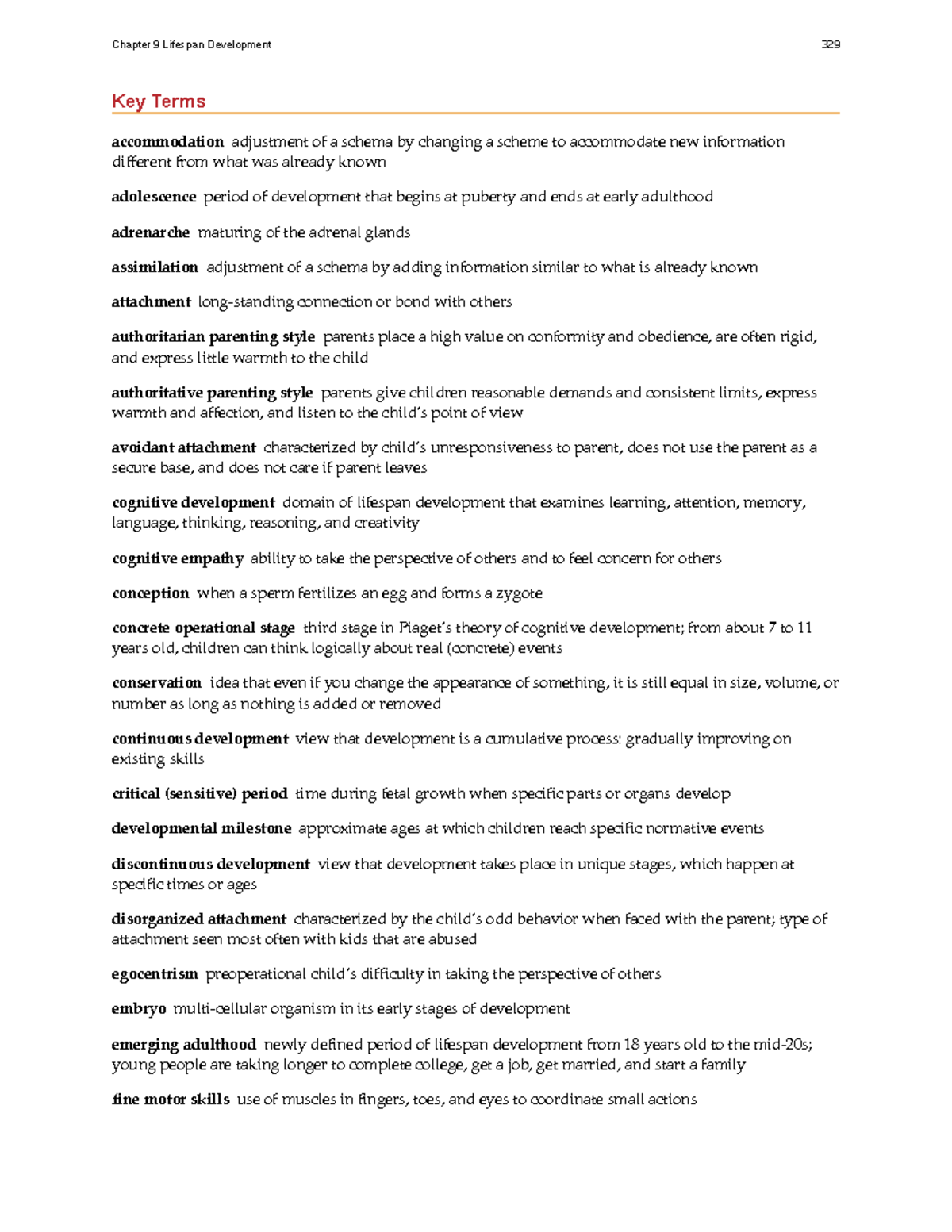 Psychology-4 - Psychology review chapter 4 - accommodation adolescence adrenarche assimilation ...