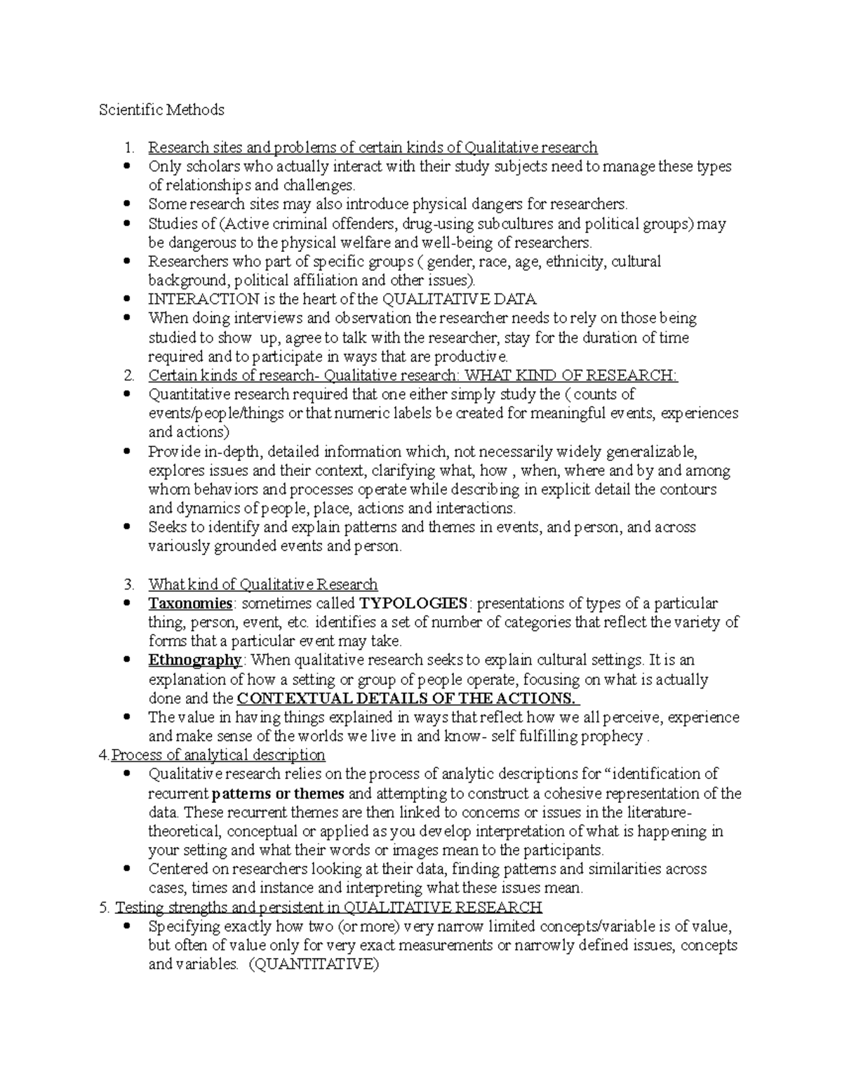 Scientific Methods lecture notes - Scientific Methods Research sites ...