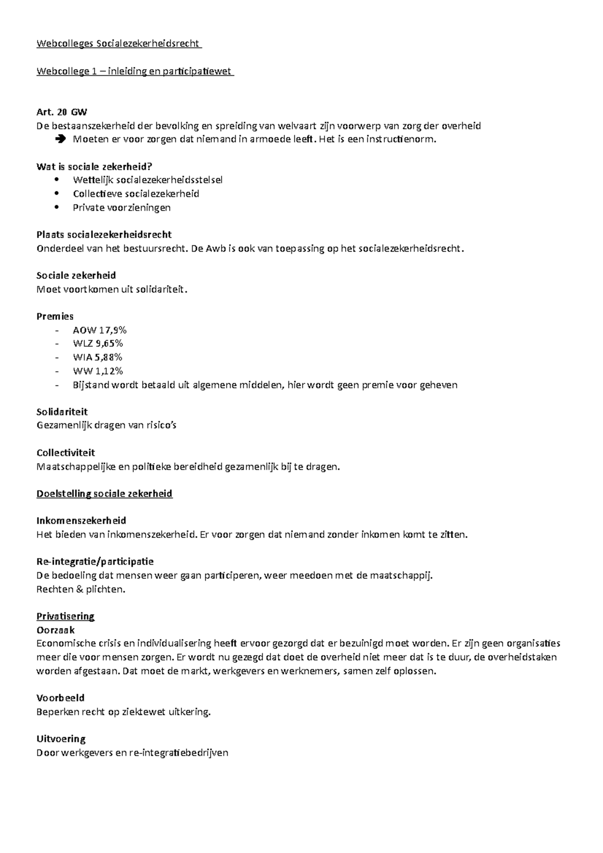 Webcolleges Socialezekerheidsrecht - Webcolleges Socialezekerheidsrecht ...