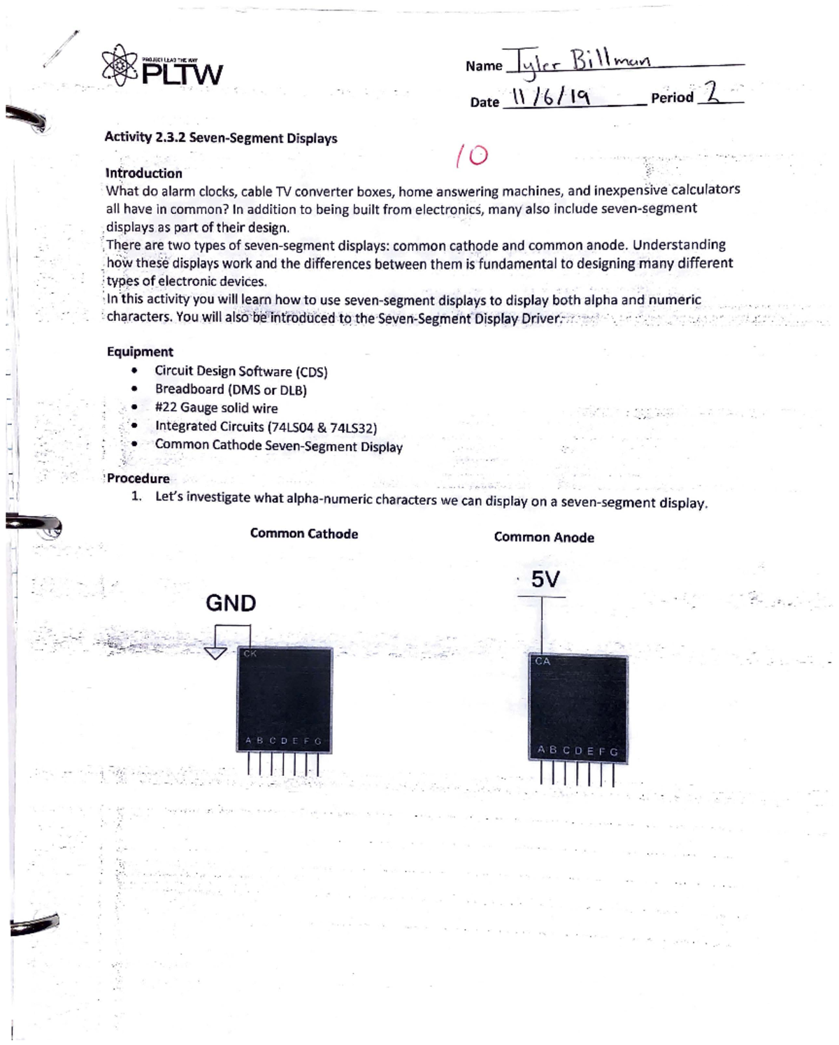 440233632-activity-2 - l . $PL- .. ,. Activity 2.3 Seven-Segment ...