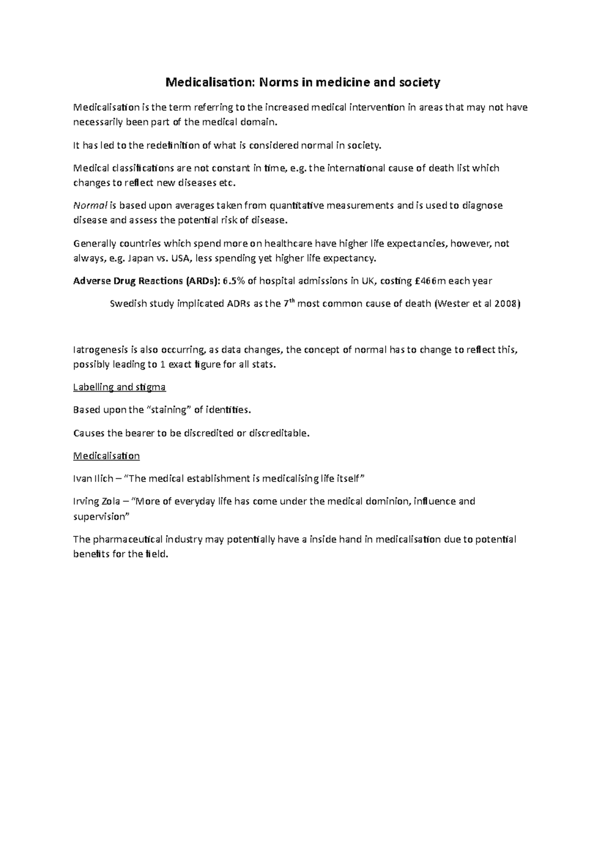 Medicalisation - Norms in medicine and society - Medicalisation: Norms ...