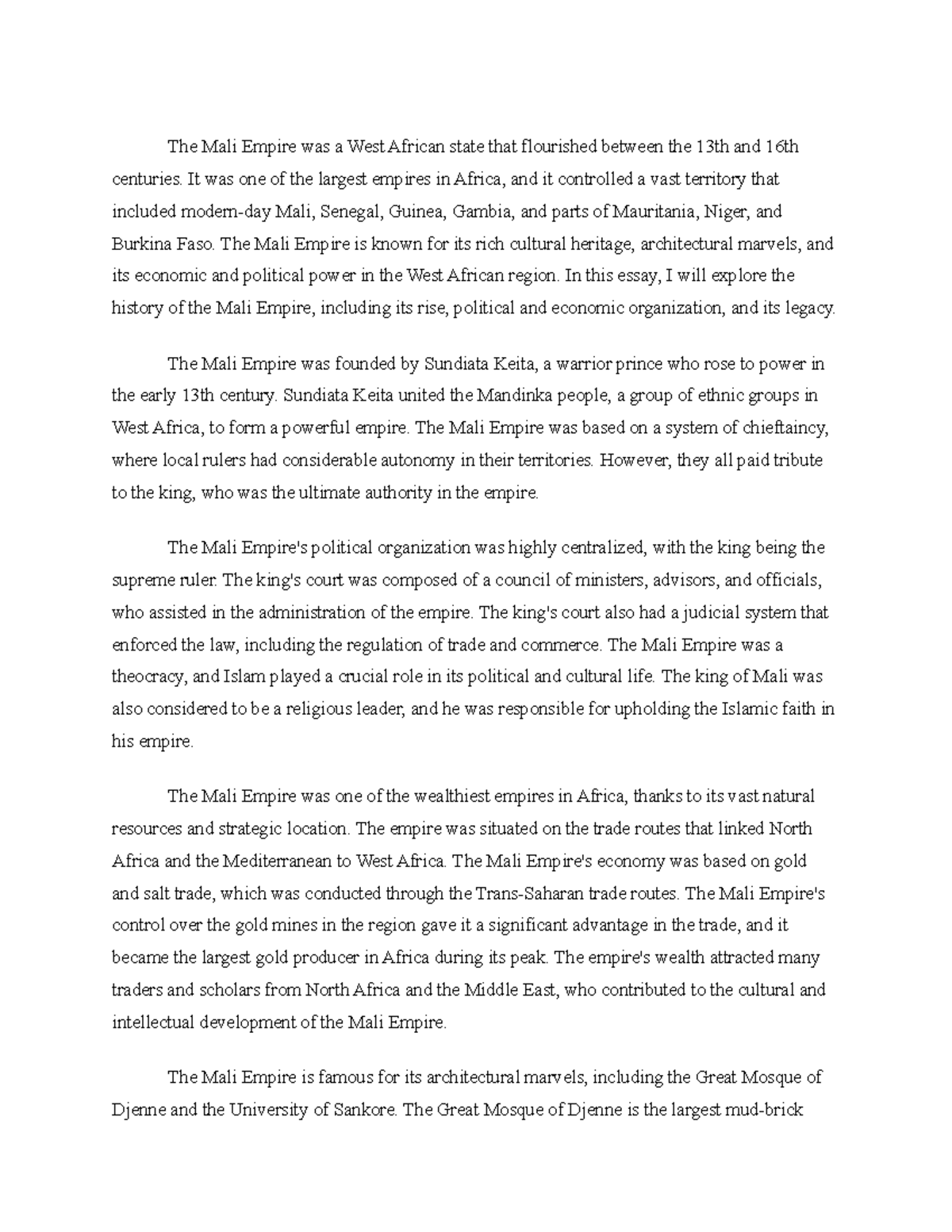 The History of the Mali Empire - The Mali Empire was a West African ...