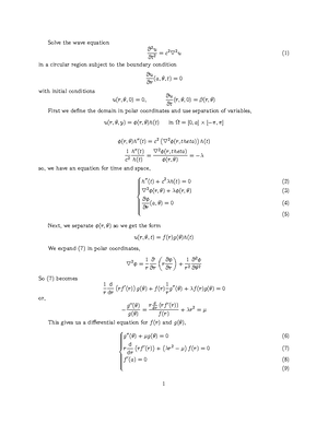 [Solved] Solve fracpartial 2upartial t2Delta u on Dleftleftrtheta rightrin - Introduction to ...
