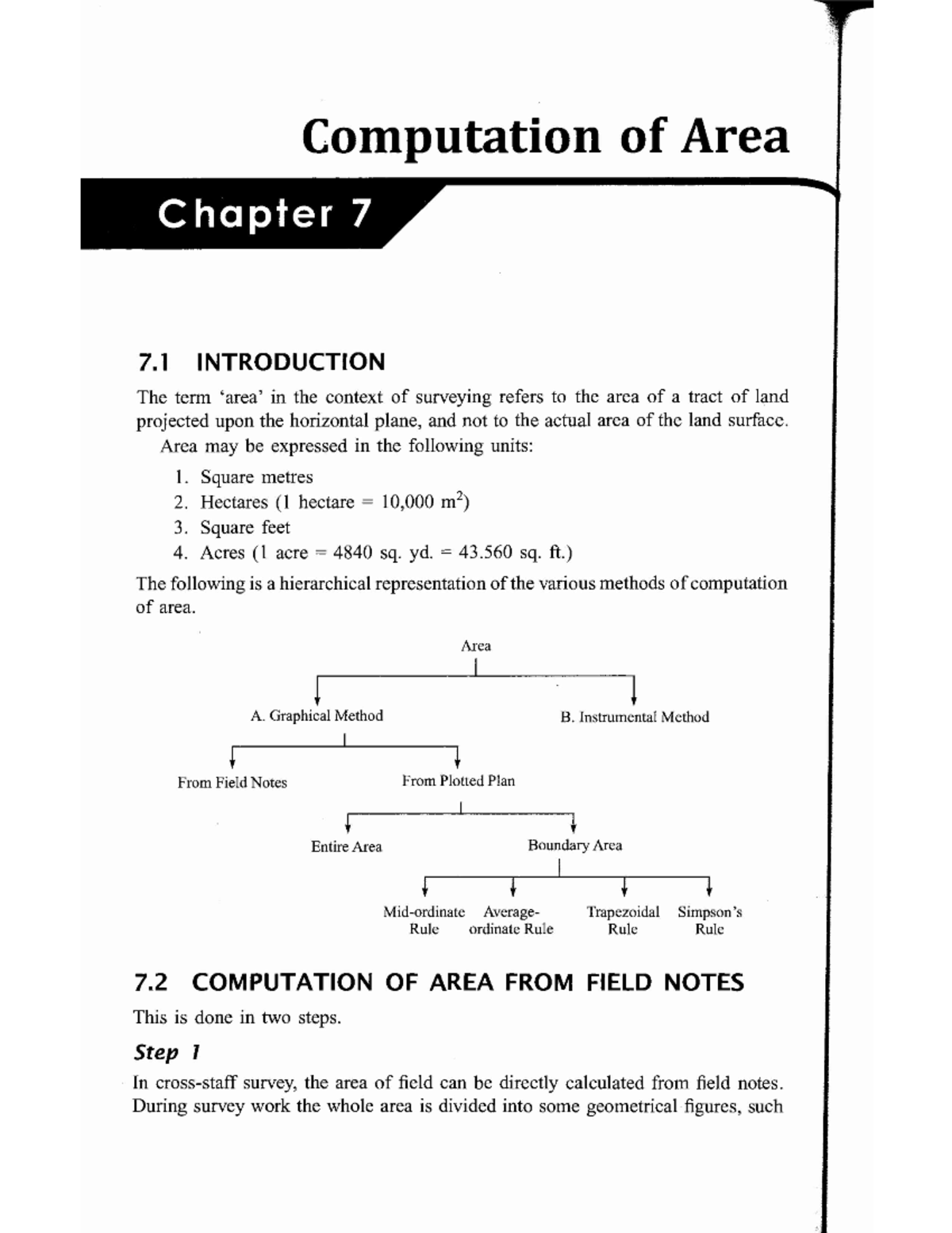 Calculation of Areas - Surveying Technology - Studocu
