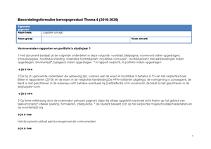 Complexiteitsformulier - Stagewerkplan - Studeersnel