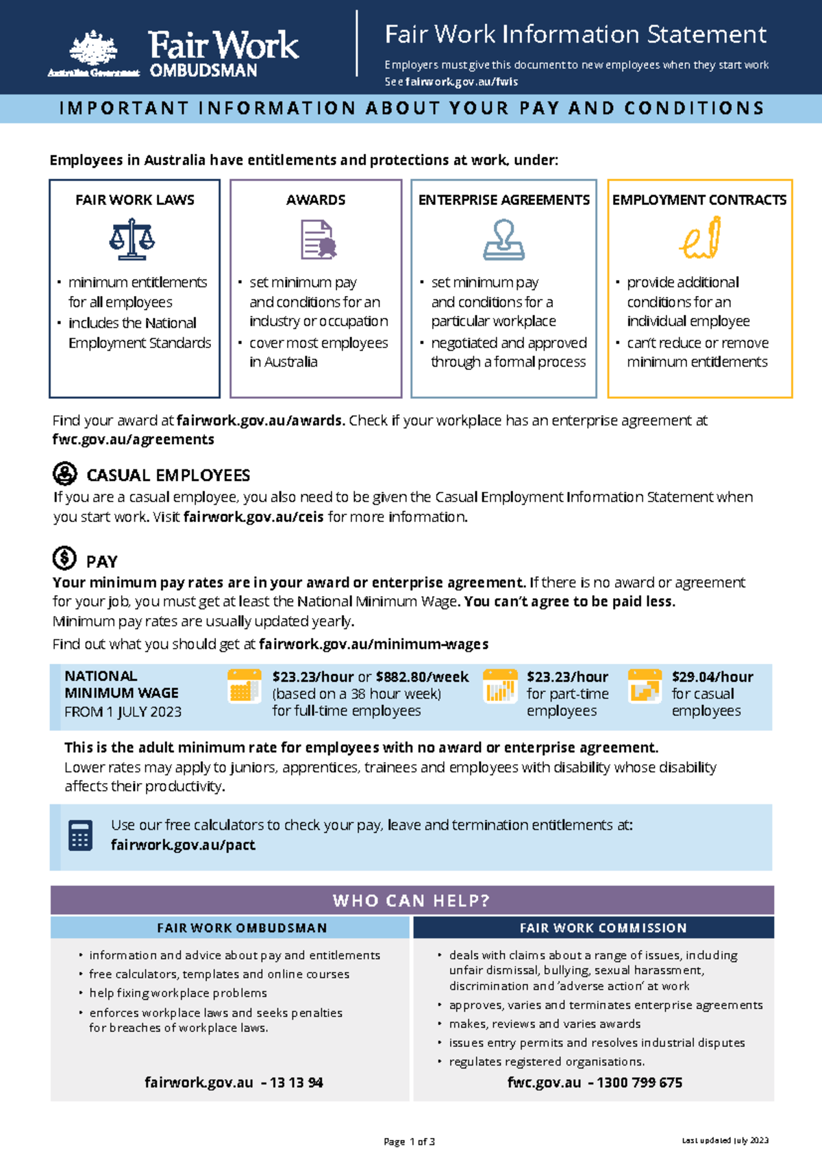 Fair Work Information Statement - Fair Work Information Statement ...