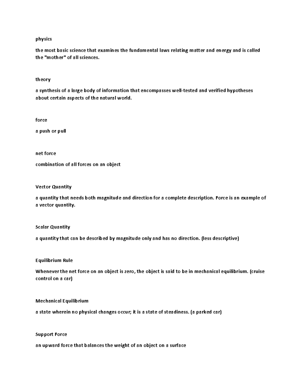 Physics quiz - physics the most basic science that examines the ...