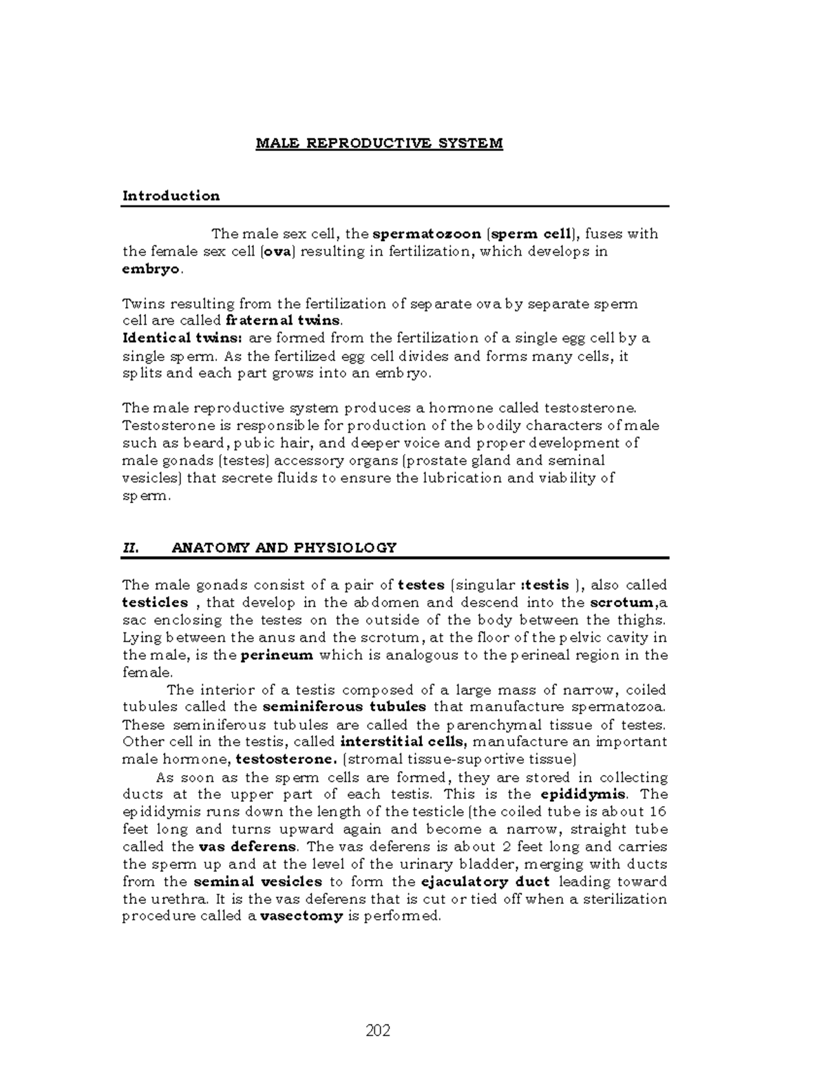 Anatomy AND Physiology of Male reproductive system - MALE REPRODUCTIVE ...