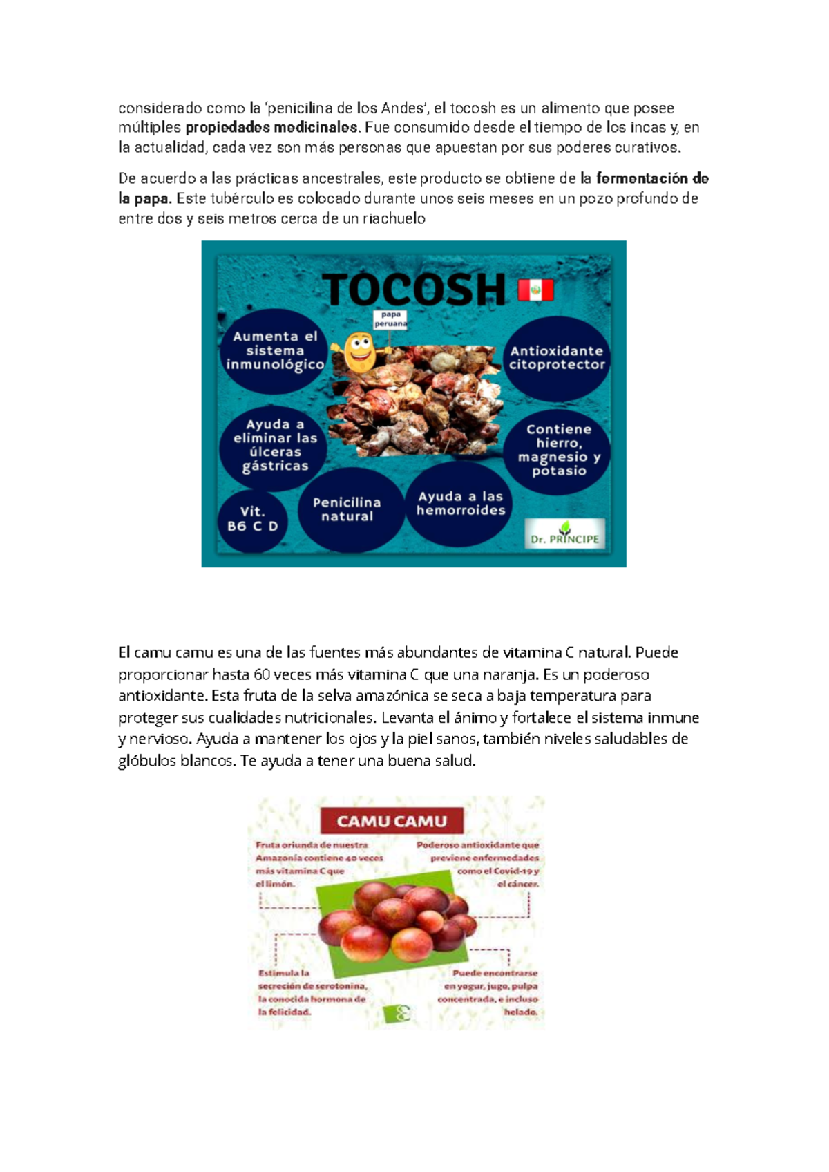 Alimentos oriundos del peru - considerado como la ‘penicilina de los ...