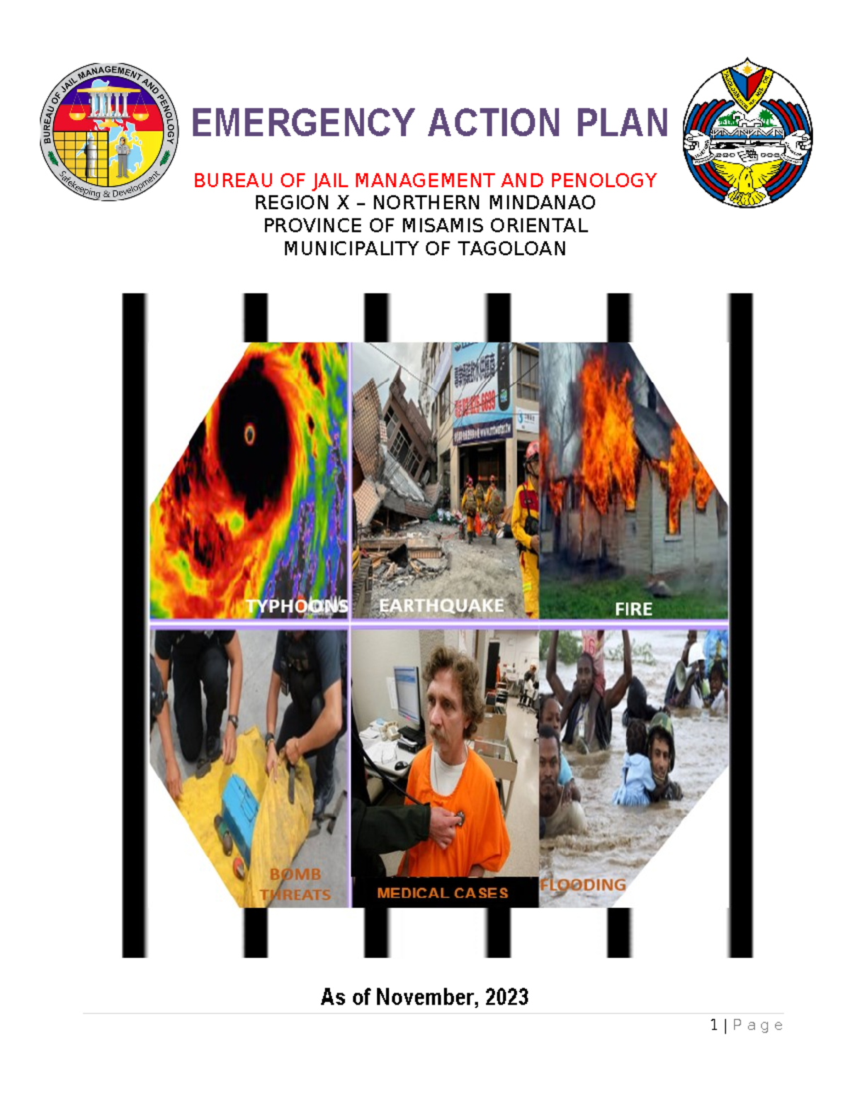 Draft Emergency Action Plan 11 - EMERGENCY ACTION PLAN BUREAU OF JAIL ...