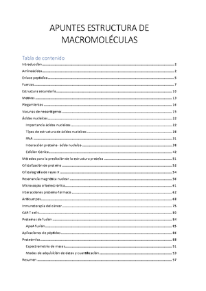 Estructura DE Macromoléculas (II) - Alejandra García Cosío Ribosa ...