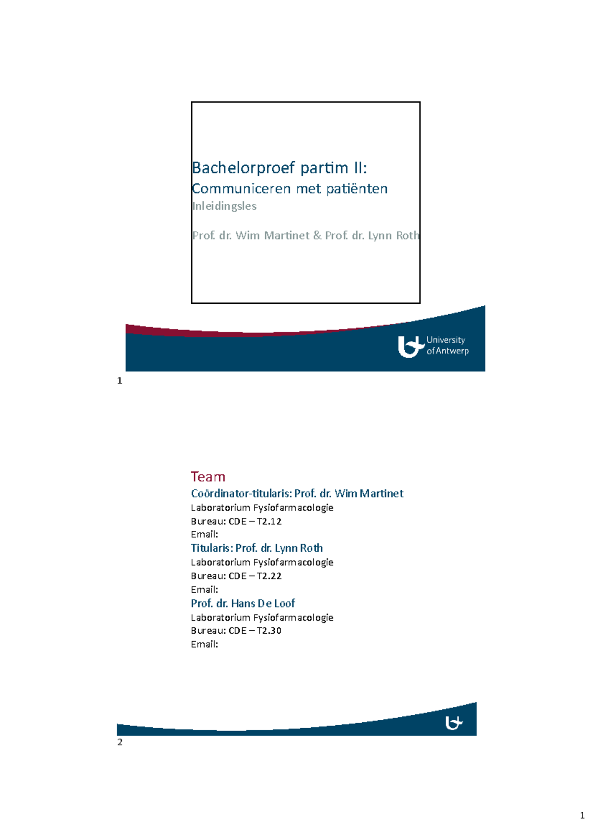 Handouts inleidingsles bachelorproef partim II 2022-2023 - Bachelorproef partim II: Communiceren ...