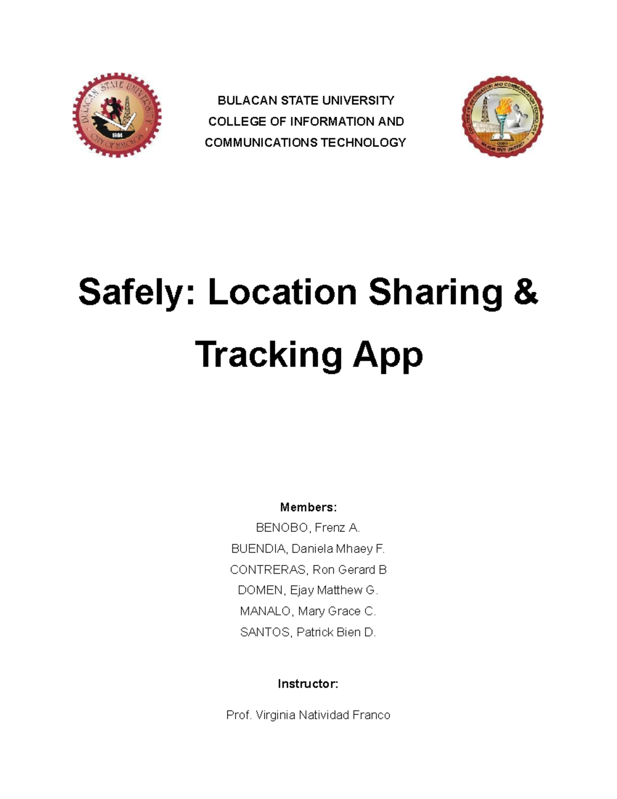 Sample-Mobile App Prototype - BULACAN STATE UNIVERSITY COLLEGE OF ...
