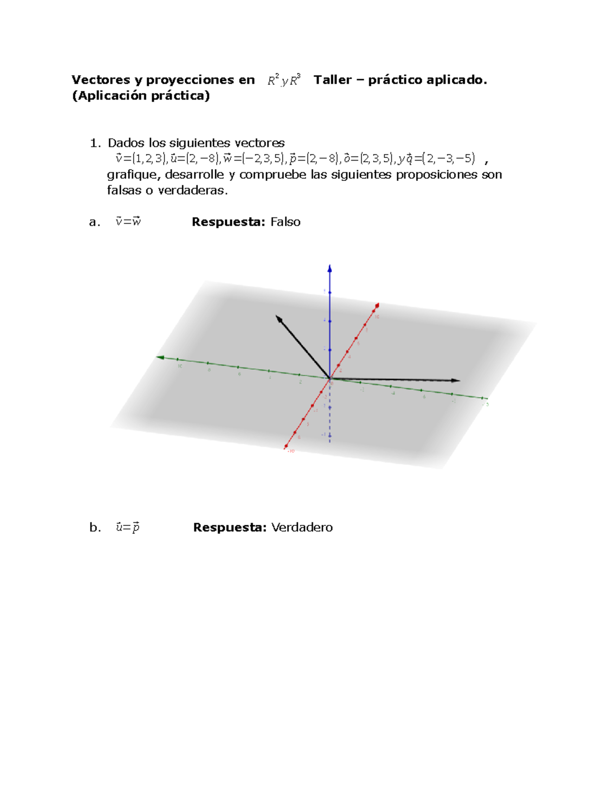 434109913 Actividad 13 Taller aplicado Vectores y proyecciones en R2 y ...