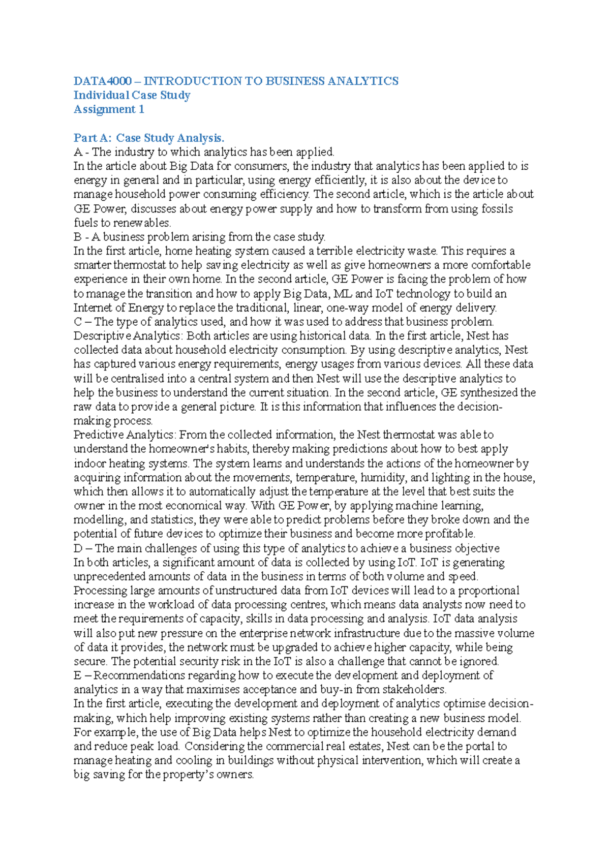 DATA4000 - Please give as much additional information as possible ...