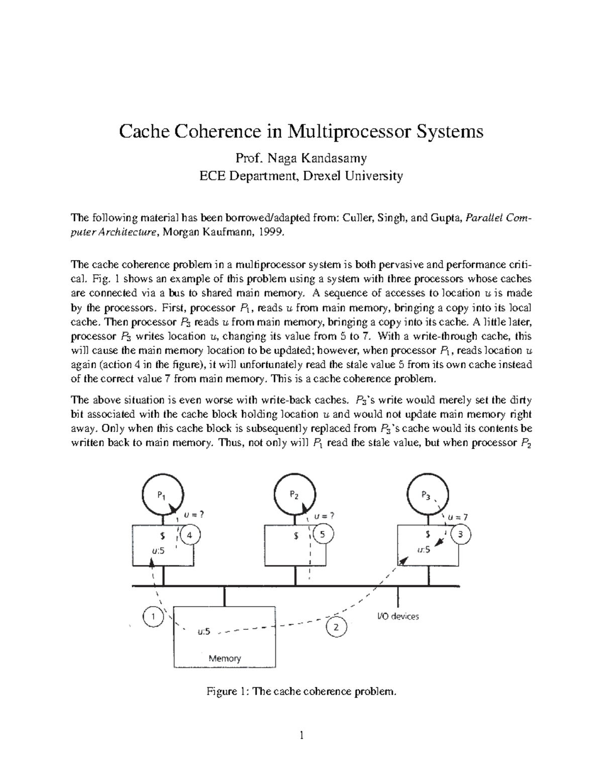 Cache coherence - Lecture 3 - Cache Coherence in Multiprocessor Systems ...