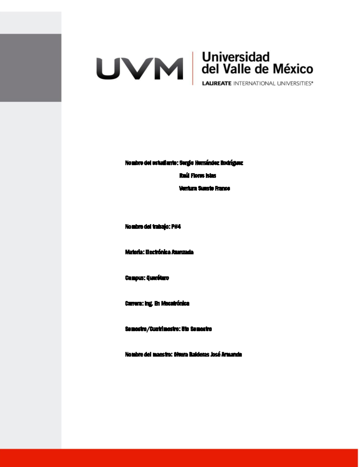 Practica 04 Electronica Avanzada - Warning: TT: undefined function: 32 M. en T. A. Olvera ...