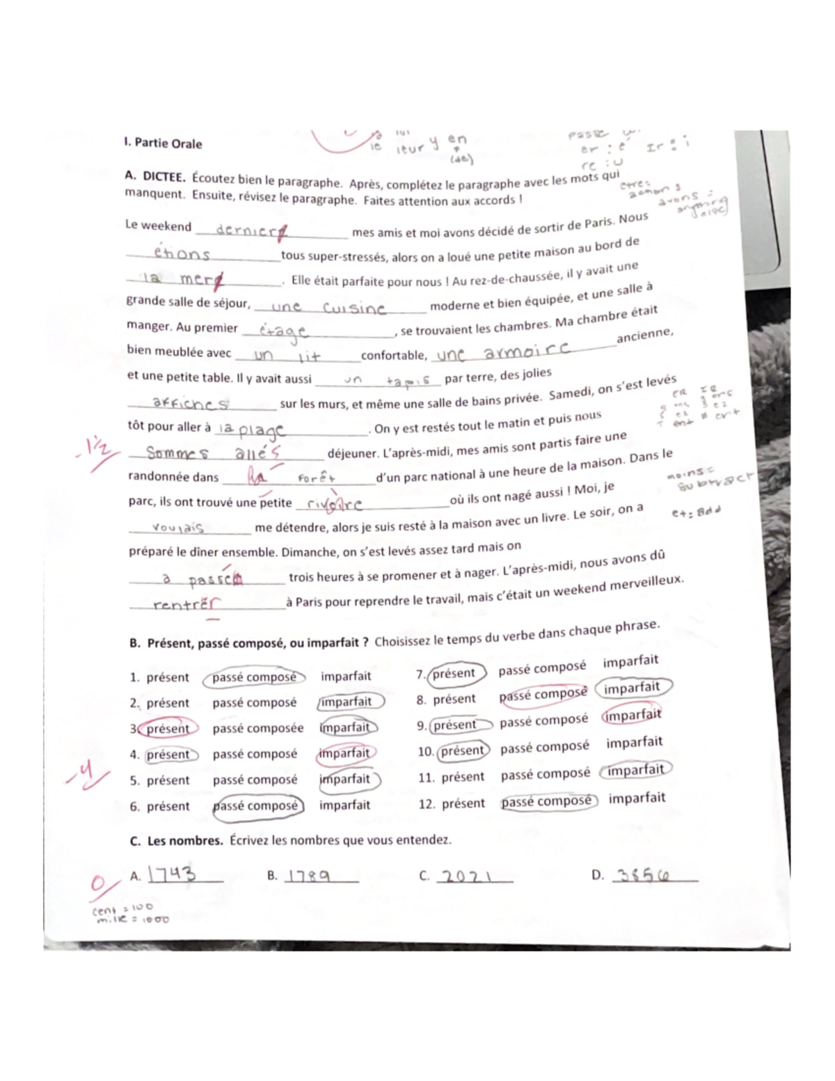 French test 1 - FREN 201C - Studocu