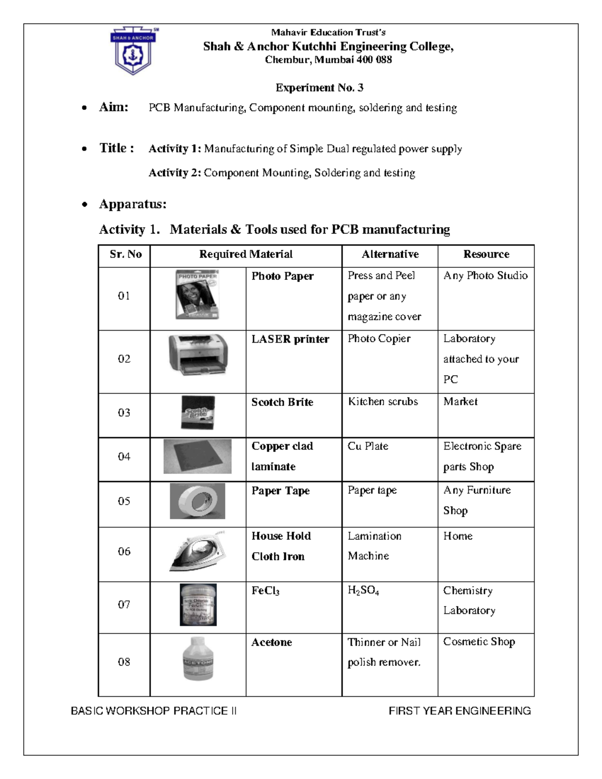 SK BWP II EXPT 3 - Sem 2 bwp practical notes - Shah & Anchor Kutchhi ...