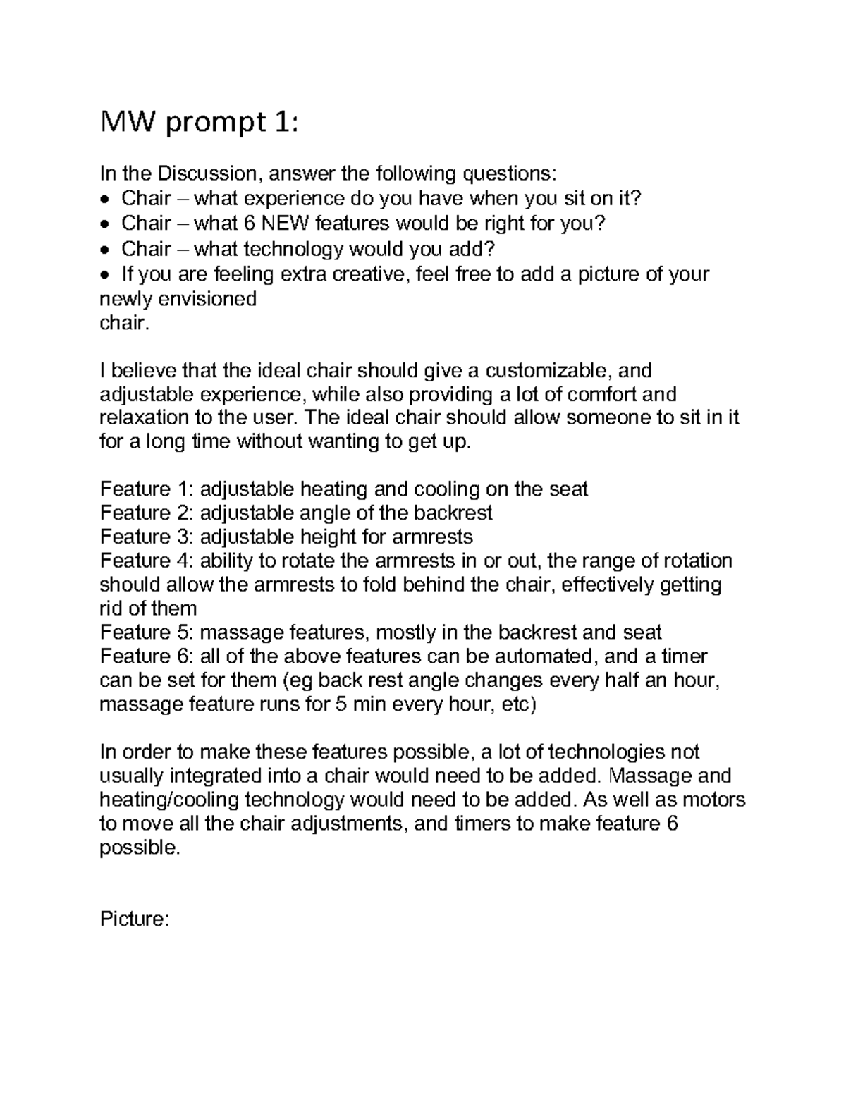 MW prompt 1 - MW prompt 1: In the Discussion, answer the following ...