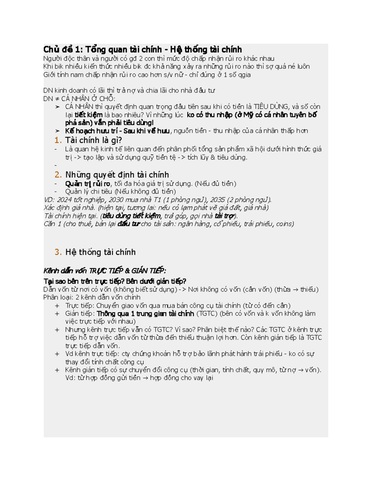 LTTC - well - Ch ủ đ ề 1 : T ổng quan tài chính - H ệ th ống tài chính Ng ười đ ộc thân và ng ...