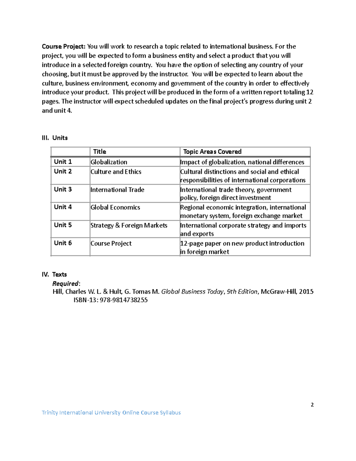 Course Project: International Business Research - Studocu
