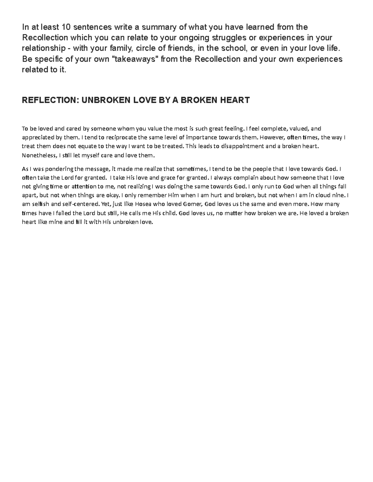 Cfed 3 AND FOURTH AND 5TH AND 6TH - In at least 10 sentences write a summary of what you have ...