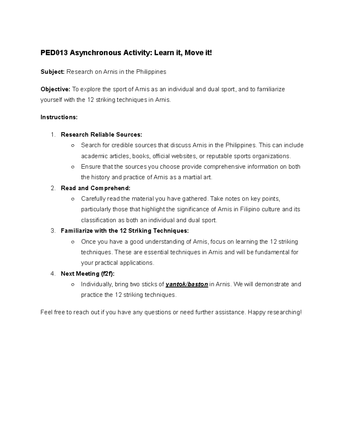 PED013 Asynchronous Activity OCT NOV - PED013 Asynchronous Activity ...