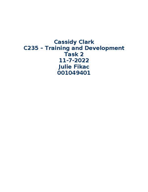QHT1 Task 3 - business management - QHT1 Task 3 Cassidy Clark Mentor ...