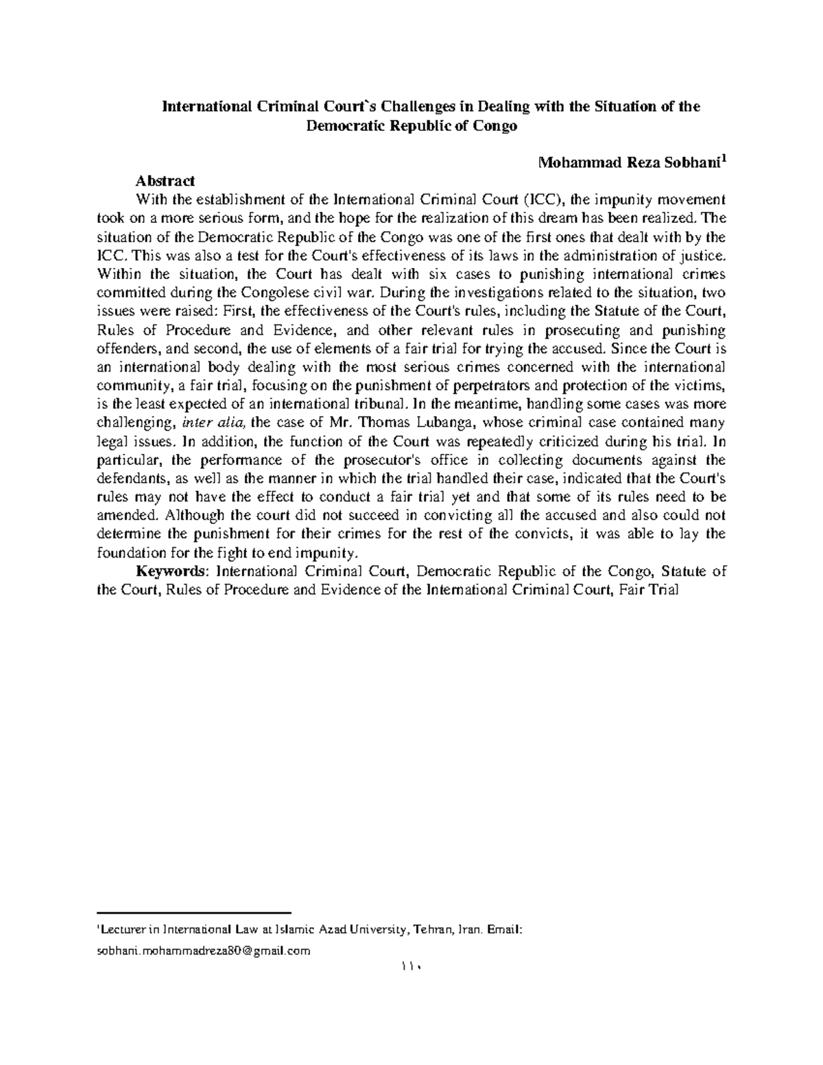 ICC human rights - International Criminal Court`s Challenges in Dealing ...