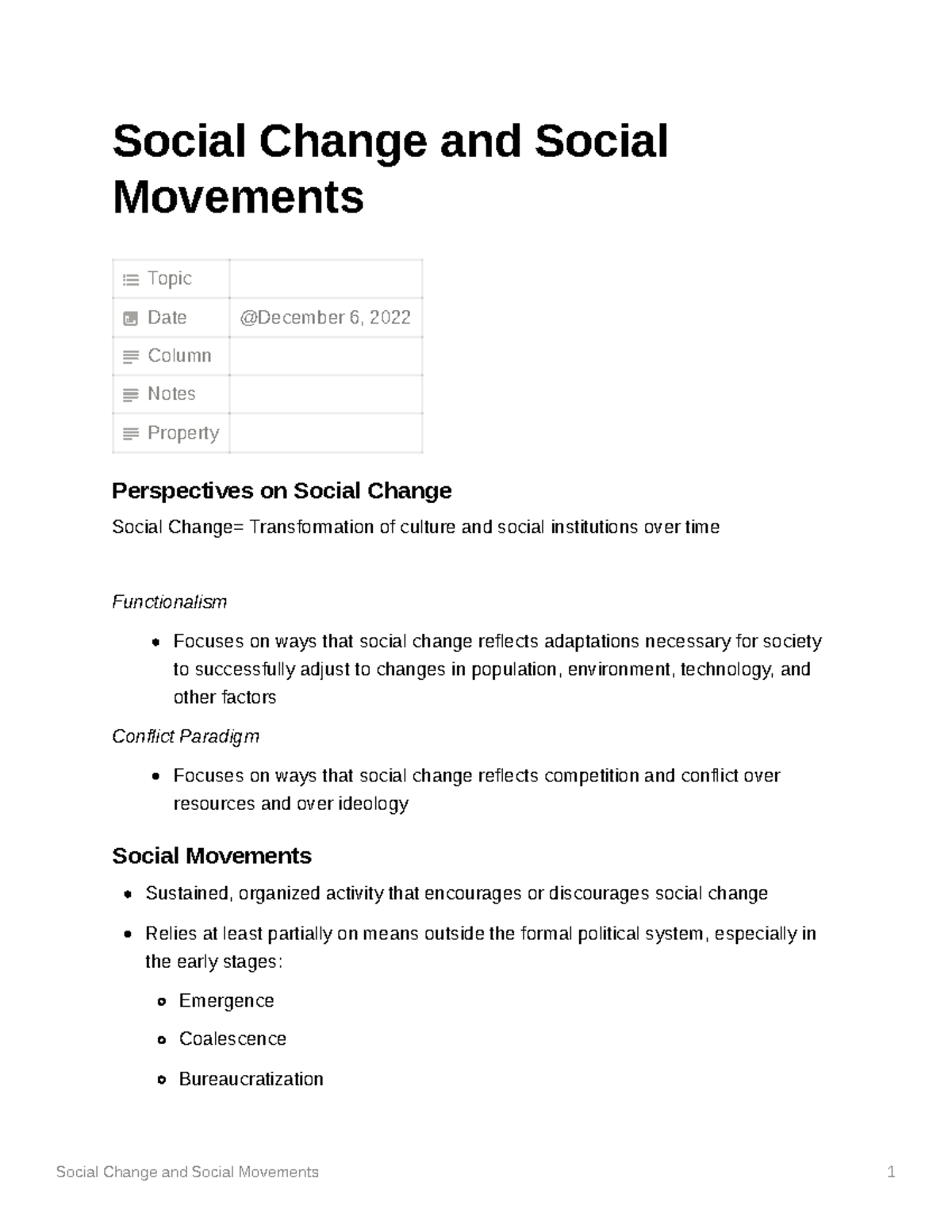 Social Change and Social Movements - Studocu