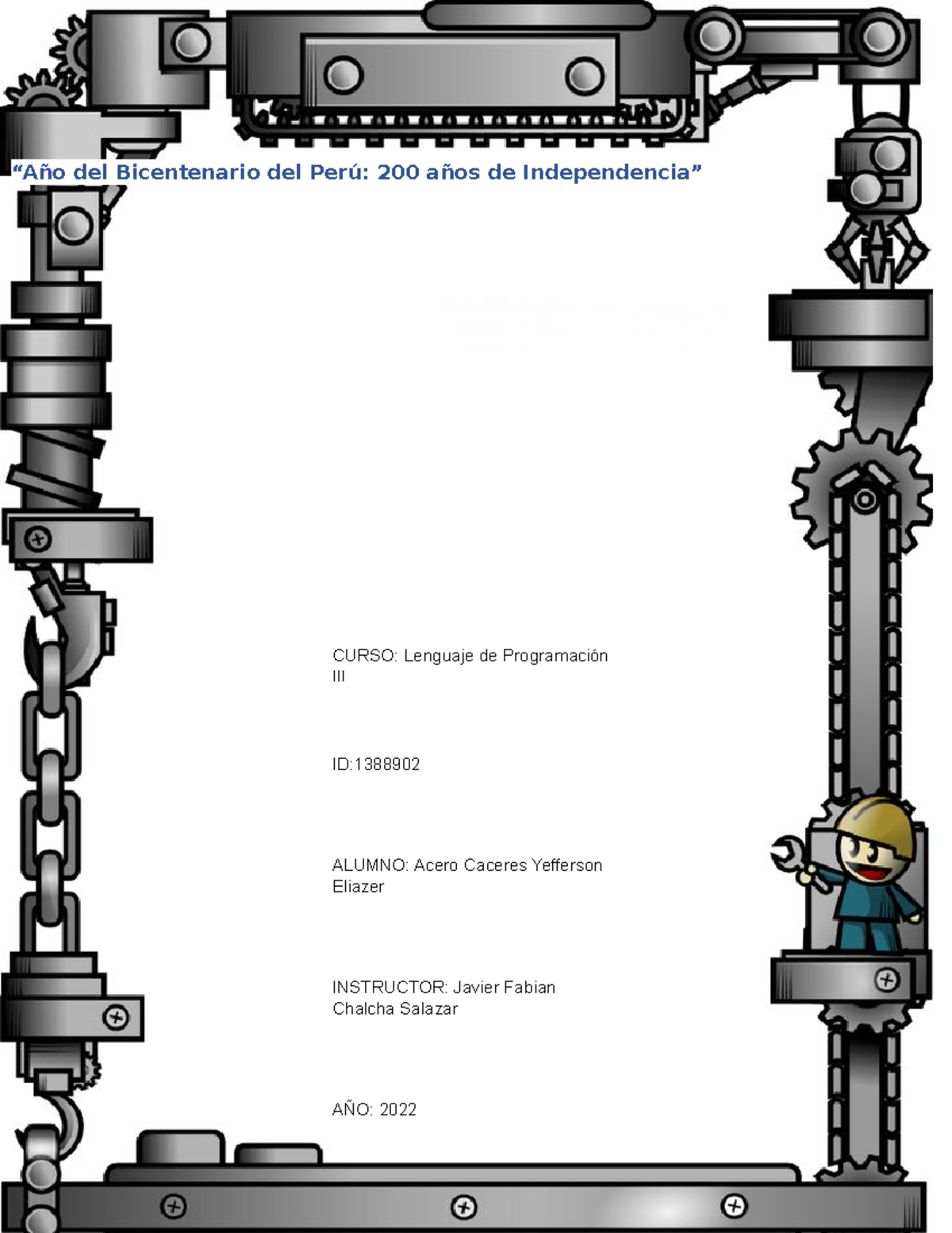 FOTO Tematico Lenguaje de programacion III - CURSO: Lenguaje de ...