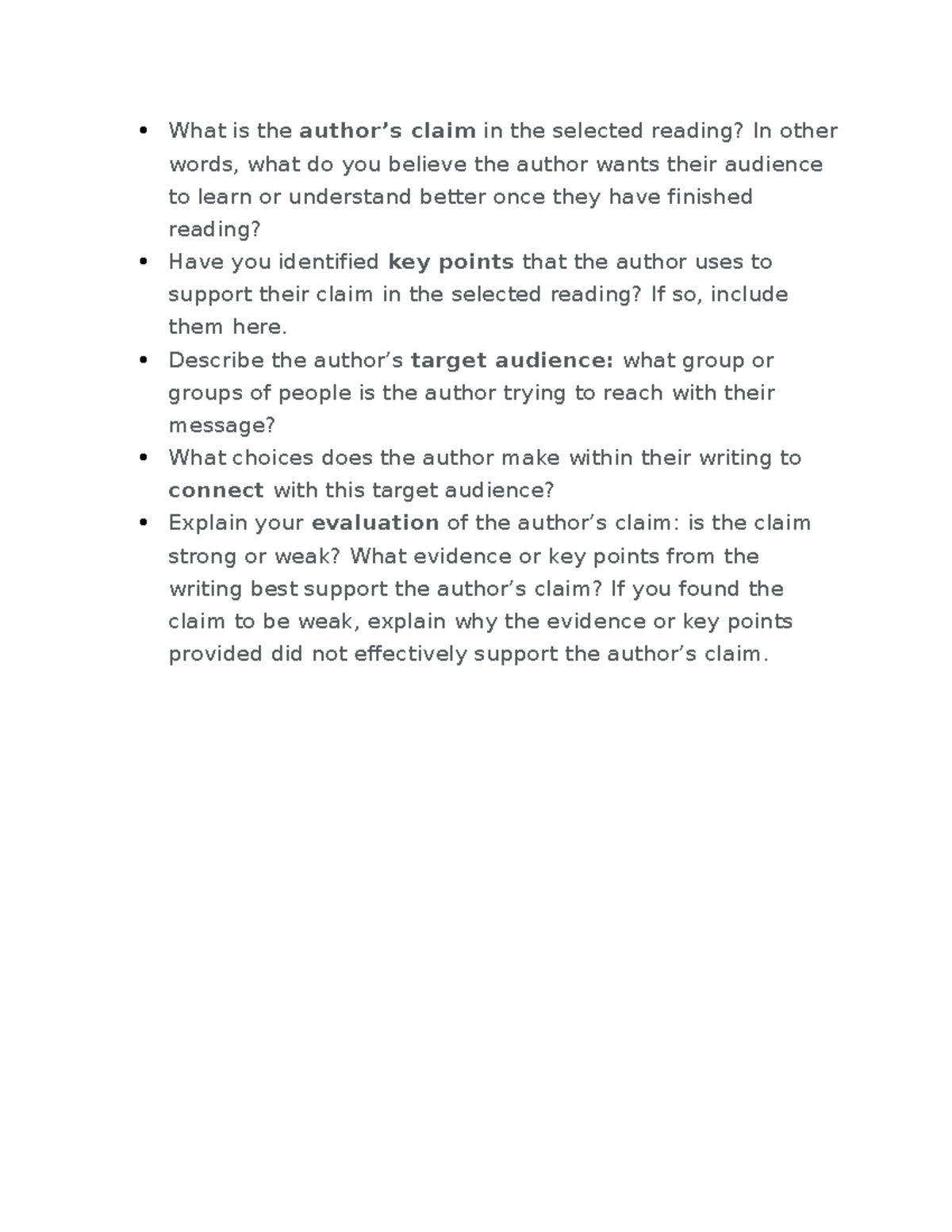 Lesson 3 - help - What is the author’s claim in the selected reading ...