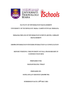 LAB REPORT ASSIGNMENT - Statistics For Engineering - UiTM - Studocu