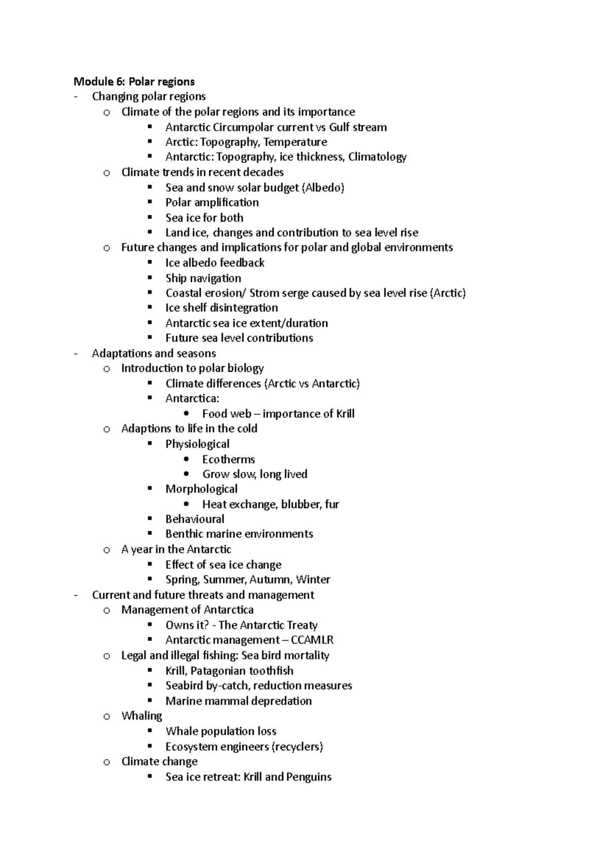 COMPREHENSIVE notes module 6: Polar Regions - Module 6: Polar regions ...