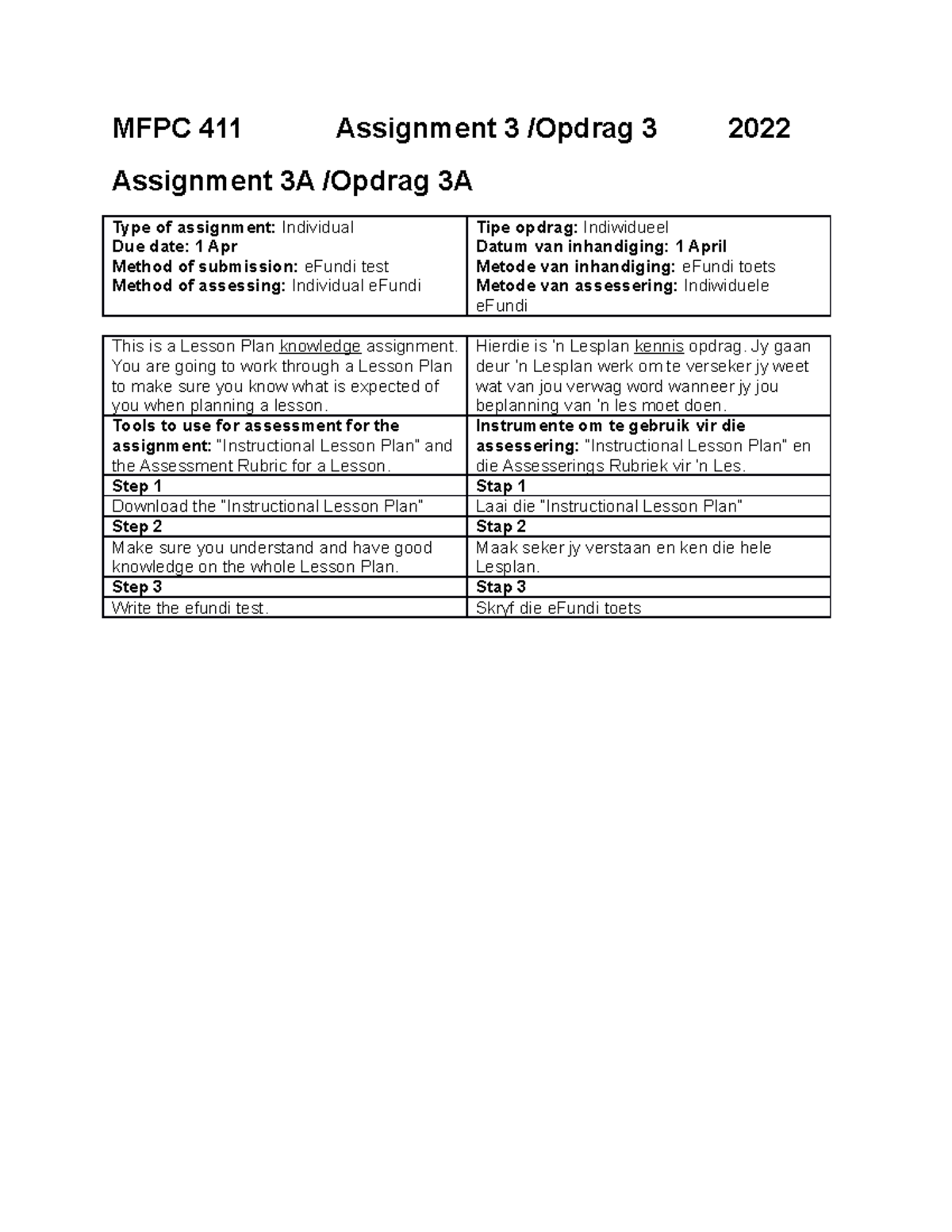 MFPC 411 Assignment 3 Final - 2022 - MFPC 411 Assignment 3 /Opdrag 3 ...