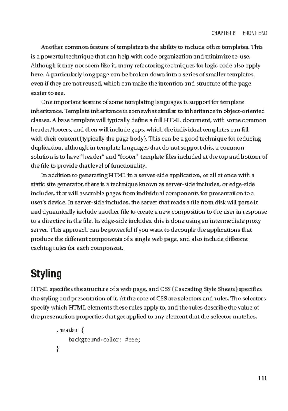 Web development notes (22) - 111 Another common feature of templates is ...