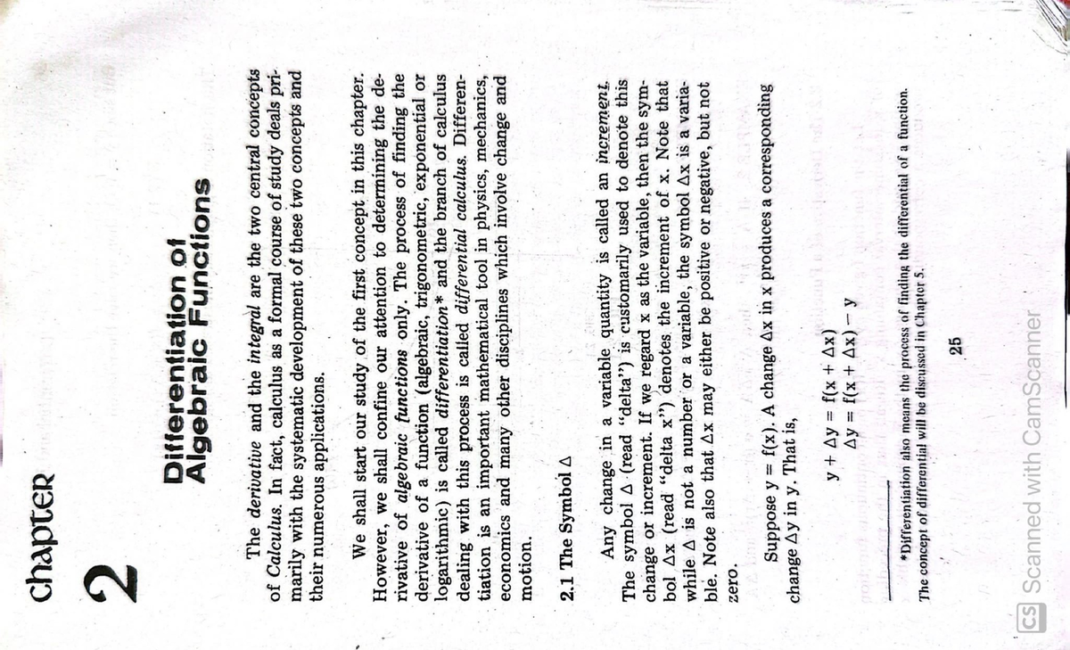 Chapter-2 - Differential Calculus chapter 2 - chapter 2 Differentiation ...